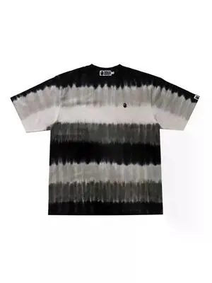 A BATHING APE Tie-dye Logo-embroidered T-shirt - Black