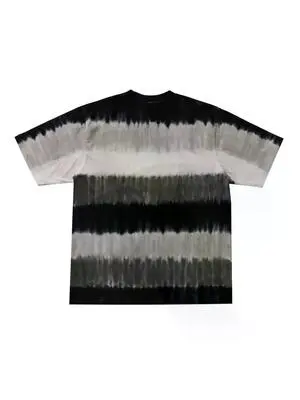 A BATHING APE Tie-dye Logo-embroidered T-shirt - Black