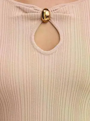Guess Keyhole Ribbed Top