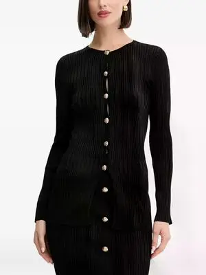 MARCIANO Ribbed Button Cardigan