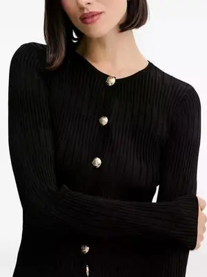 MARCIANO Ribbed Button Cardigan