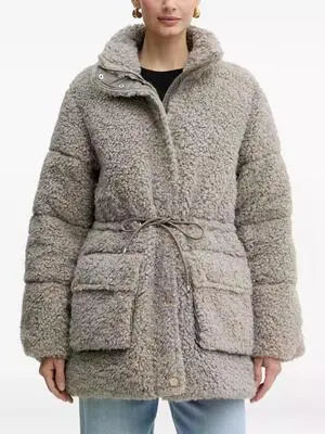Luisa Spagnoli Textured Coat With Drawstring Pockets