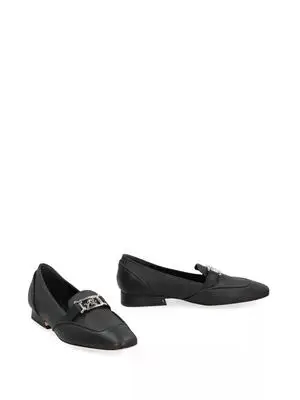 Alberta Ferretti Metal-logo Loafers