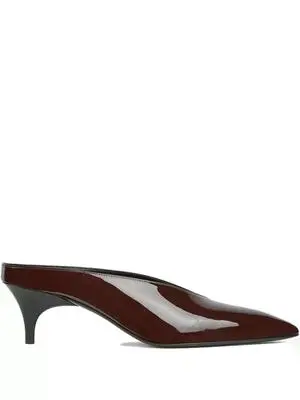 Gucci 55mm Patent Leather Heeled Mules