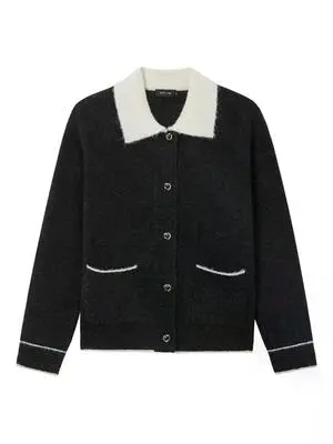 TOUT A COUP Collared Patch-pockets Cardigan - Grey