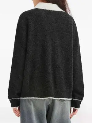 TOUT A COUP Collared Patch-pockets Cardigan - Grey