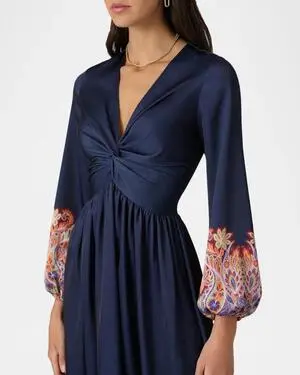 Shoshanna Calla Paisley-print Empire Maxi Dress