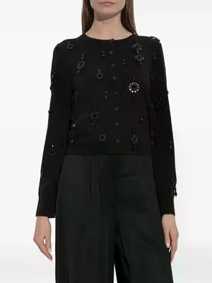 Tory Burch Embellished Button-fastening Sweater