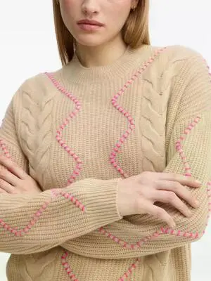From Future Cable-knit Embroidered Sweater