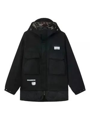 MUSIUM DIV. Logo-patch Parka Coat - Black
