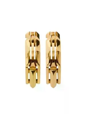 Burberry Shield-shaped Sterling-silver Earrings - Gold
