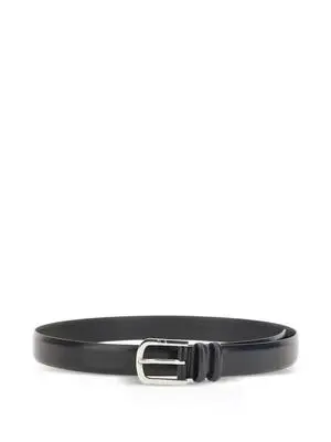 ORTIGNI Buckled Leather Belt - Black