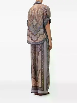 Zimmermann Wanderlust Drawstring-waist Trousers - Blue