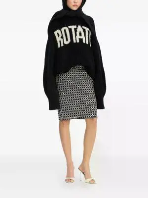 ROTATE BY BIRGER CHRISTENSEN Beaded-embellishment Midi Skirt