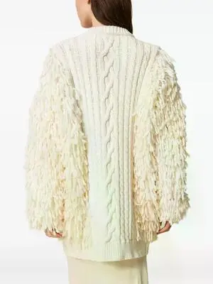 TWINSET Cable-knit Fringed Cardigan