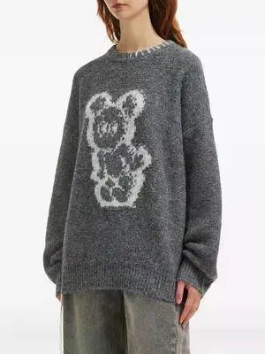 MINI CREAM Bear-graphic Sweater