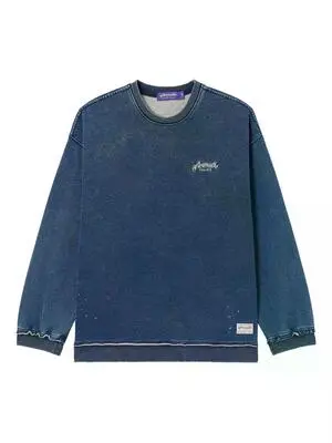 AFTERMATHS Logo-embroidered Sweatshirt - Blue