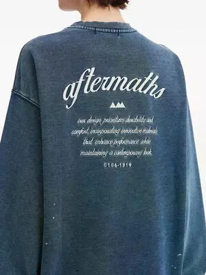 AFTERMATHS Logo-embroidered Sweatshirt - Blue