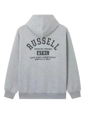 CHOCOOLATE X Russell Athletic Logo-embroidered Hoodie - Grey
