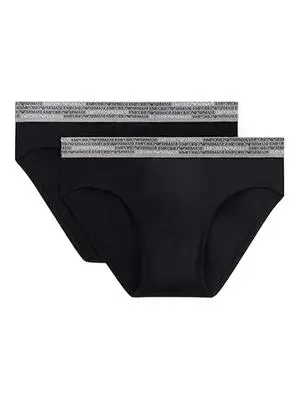 Emporio Armani Logo Briefs - Black