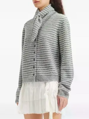 TOUT A COUP Striped Button Cardigan