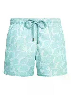 Vilebrequin Seashells-pattern Swim Shorts - Blue