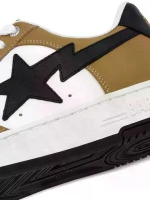 A BATHING APE Sta #3 M2 Leather Sneakers - Brown