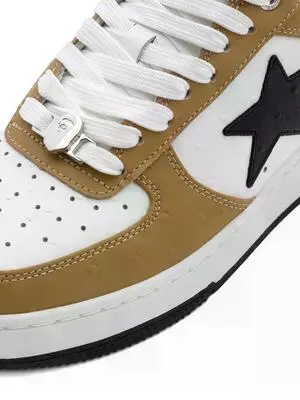 A BATHING APE Sta #3 M2 Leather Sneakers - Brown