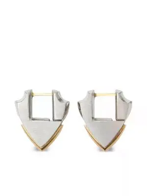 Burberry Shield-shaped Earrings - Silver