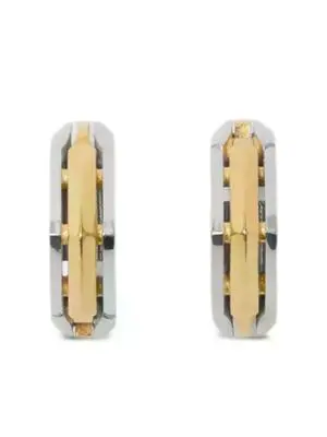 Burberry Shield-shaped Earrings - Silver