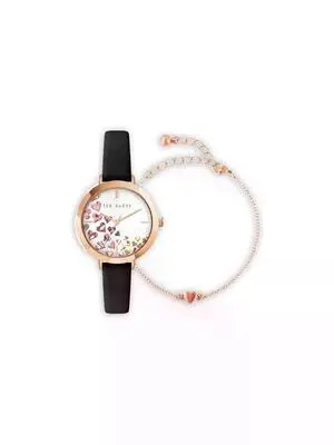 Ted Baker London 34mm Watch And Bracelet Set - White