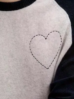 From Future Heart-appliqué Raglan-sleeve Sweater