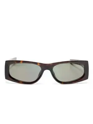 Saint Laurent Logo Sunglasses - Brown