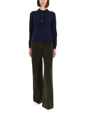 Aspesi Cashmere Polo Shirt - Blue