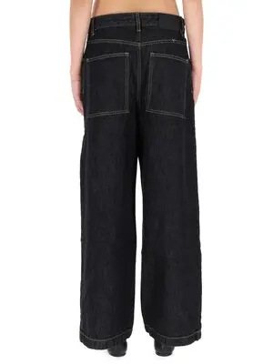 Studio Nicholson Neive Wide Leg Pants - Black