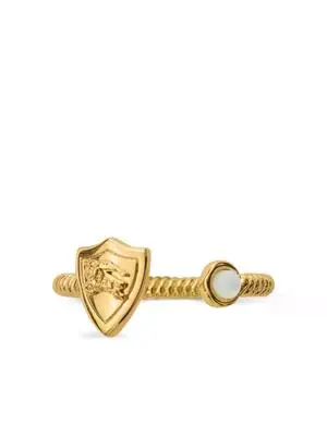 Burberry Shield And Pearl Ring - Gold