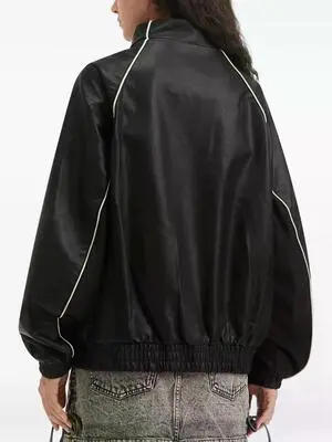 MINI CREAM Striped Zip-up Jacket