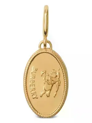 Burberry Equestrian Knight Oval Pendant - Gold
