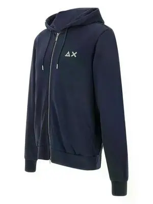 SUN 68 Cotton Zip-up Hoodie - Blue