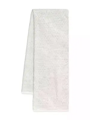 Missoni Chevron Fringed Scarf - White