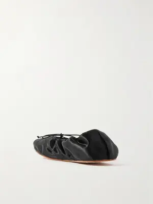 THE ROW Round Velvet Ballet Flats