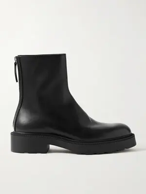 THE ROW Nobilis Leather Ankle Boots