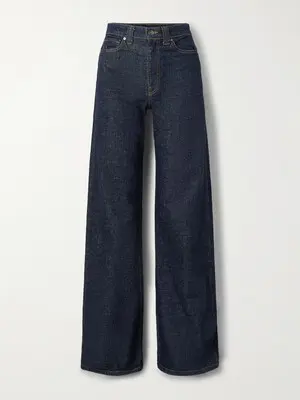 Khaite Dane High-rise Wide-leg Jeans - Blue