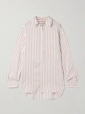 THE ROW Gavina Striped Silk Shirt