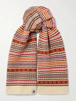 Bally Fair Isle Wool Scarf - Yellow
