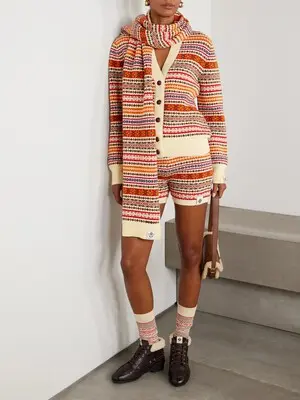 Bally Jacquard-knit Wool Cardigan