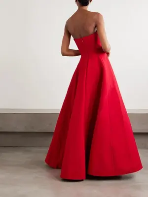 Solace London Mathilde Strapless Crepe Gown