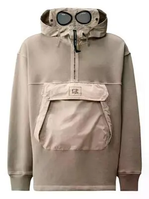 PALACE X C.p. Company Goggle-detail Hoodie - Neutrals