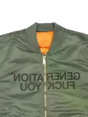 Supreme Reversible Ma-1 Jacket With Text Print