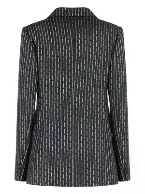 Alberta Ferretti Double-breasted Striped Blazer